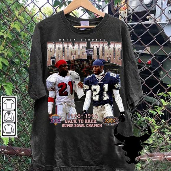 Tops | Deion Sanders 9s Retro Style Football Tee Deion Sanders Retro ...